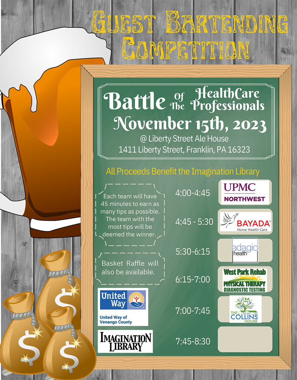 2023 Guest Bartending Competition | United Way of Venango County