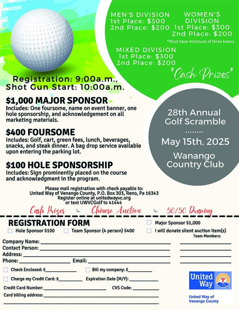 28th Annual Golf Scramble | United Way of Venango County